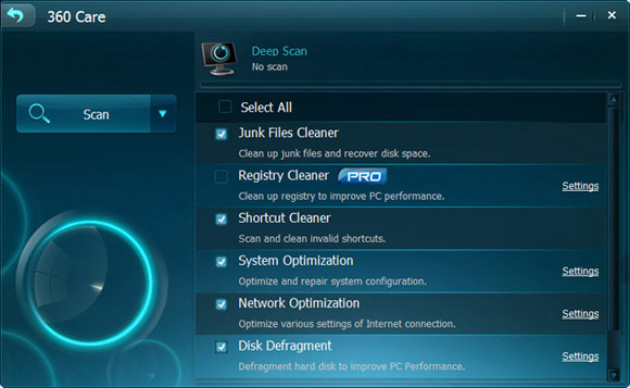 360 Care with Free System Utility - EaseUS CleanGenius