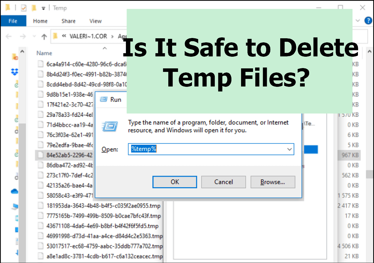 Is It Safe to Delete Temp Files? Recover the Deleted Temp Files - EaseUS Is It Safe to Delete Temp Files? Recover the Deleted Temp Files - EaseUS