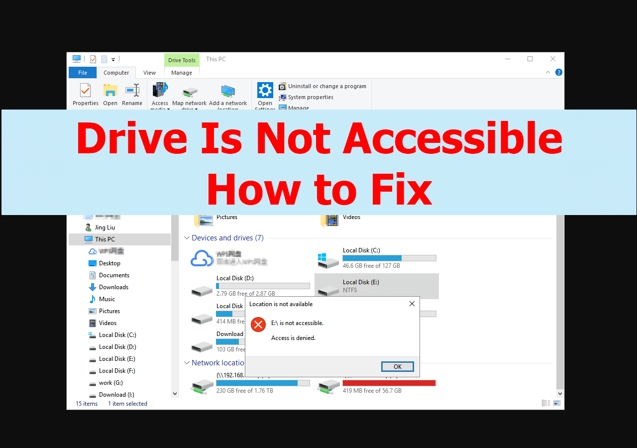 Drive Is Not Accessible? How to Fix Drive Not Accessible on Windows 11/10 Drive Is Not Accessible? How to Fix Drive Not Accessible on Windows 11/10