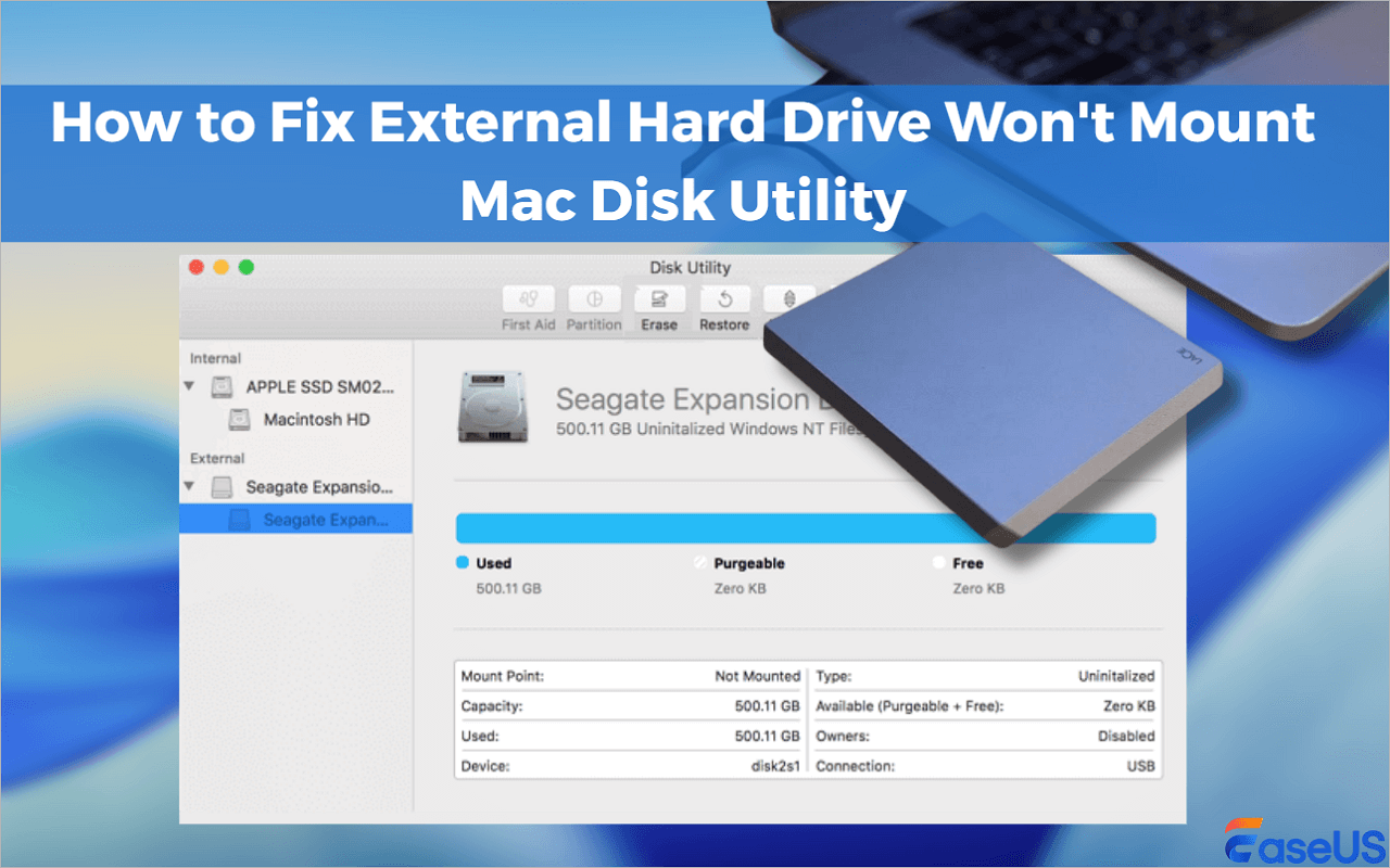 How to Fix External Hard Drive Won't Mount Mac Disk Utility