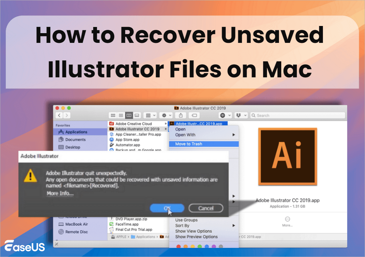 How to Recover Unsaved Illustrator Files on Mac [New Updated]