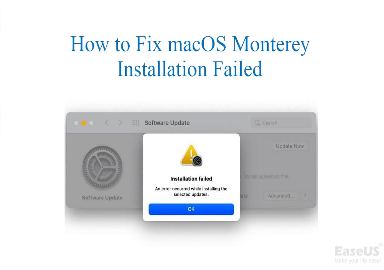 How to Fix macOS Monterey Installation Failed - EaseUS
