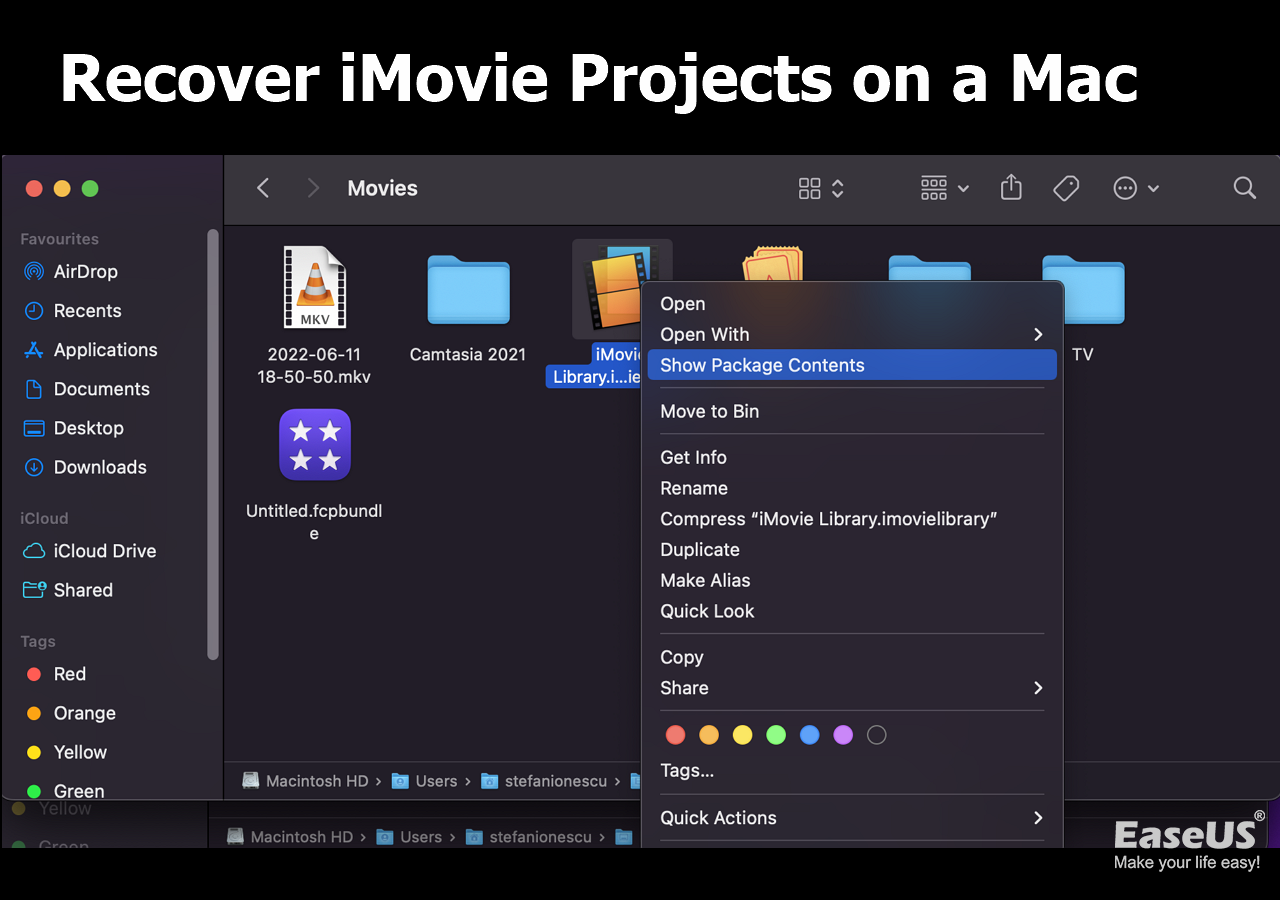 How to Recover iMovie Projects on a Mac [5 Methods] - EaseUS