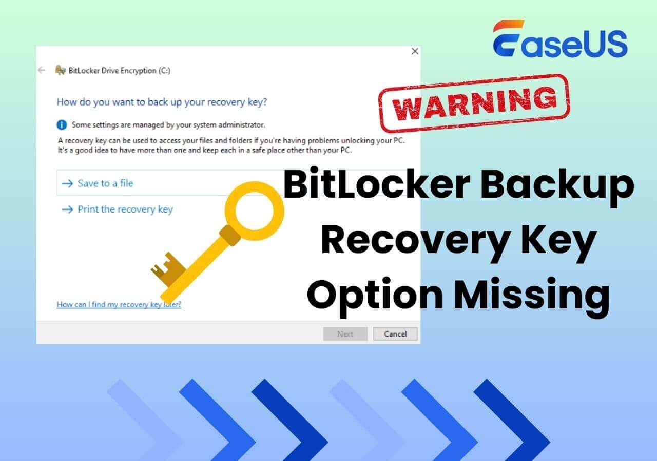 [fixed] Bitlocker Backup Recovery Key Option Missing