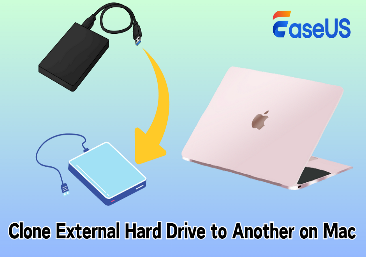 So klonen Sie eine externe Festplatte auf eine andere auf dem Mac - EaseUS