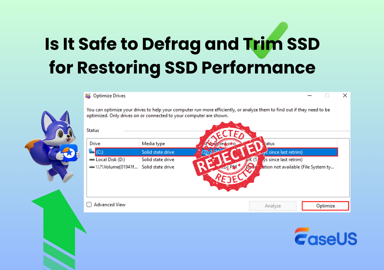 Is It Safe to Defrag and Trim SSD for Restoring SSD Performance