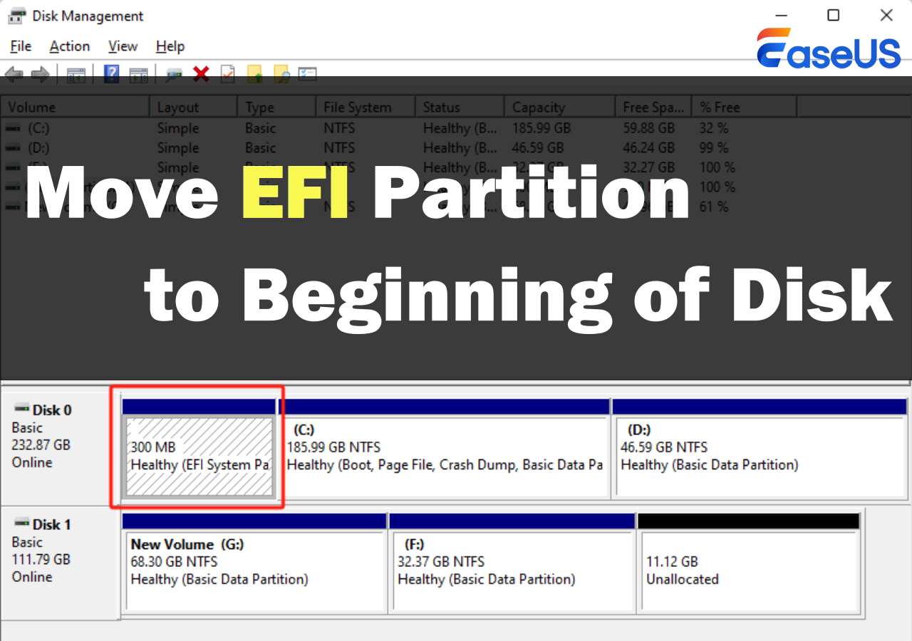 How to Move EFI Partition to Beginning of Disk - Easy Steps