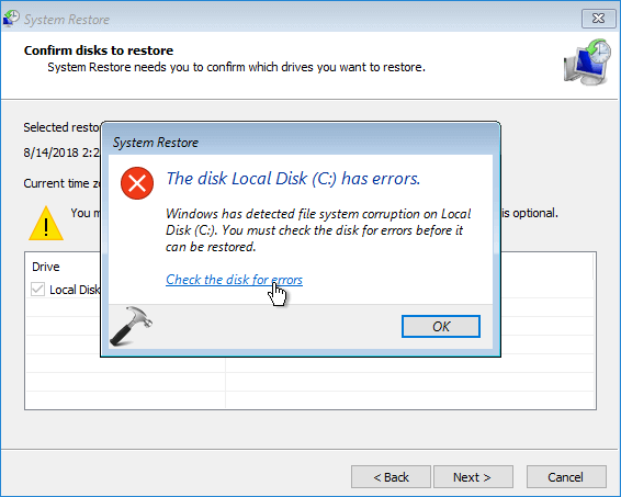 File system error or corruption File system error or corruption