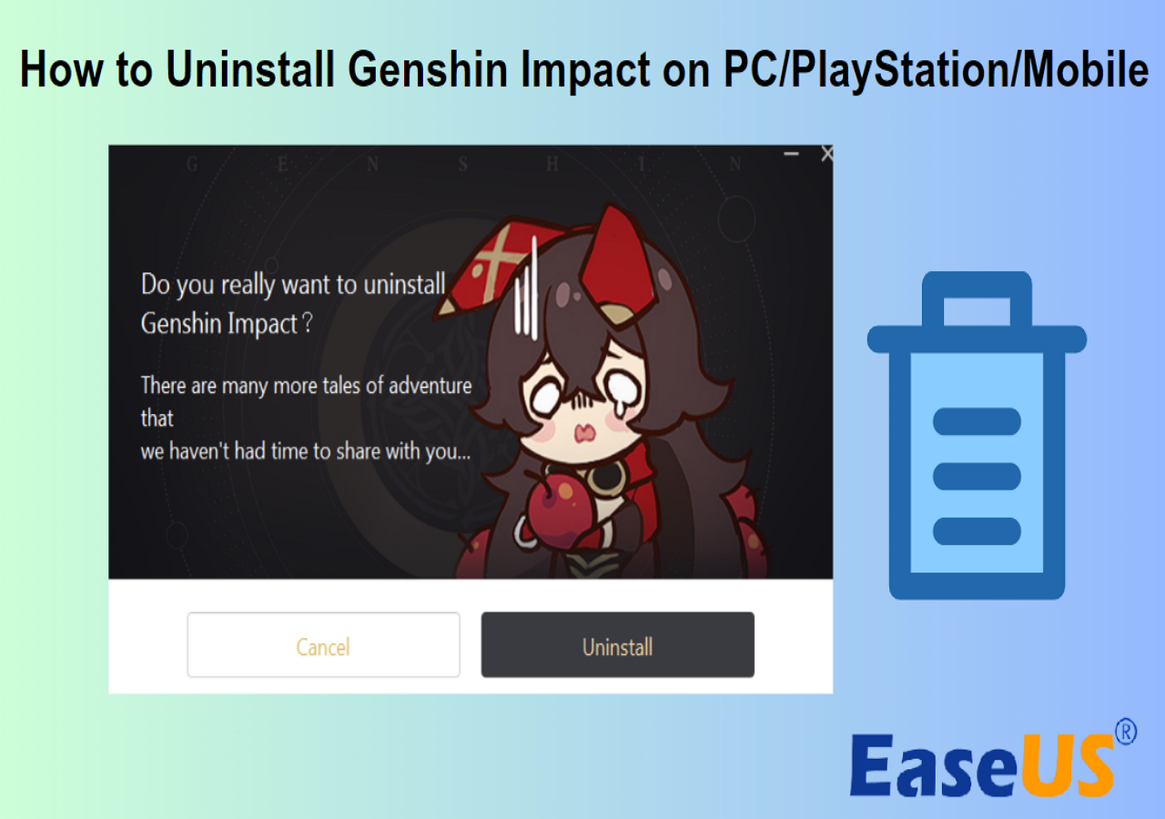 How to Uninstall Genshin Impact on PC/PlayStation/Mobile🔥