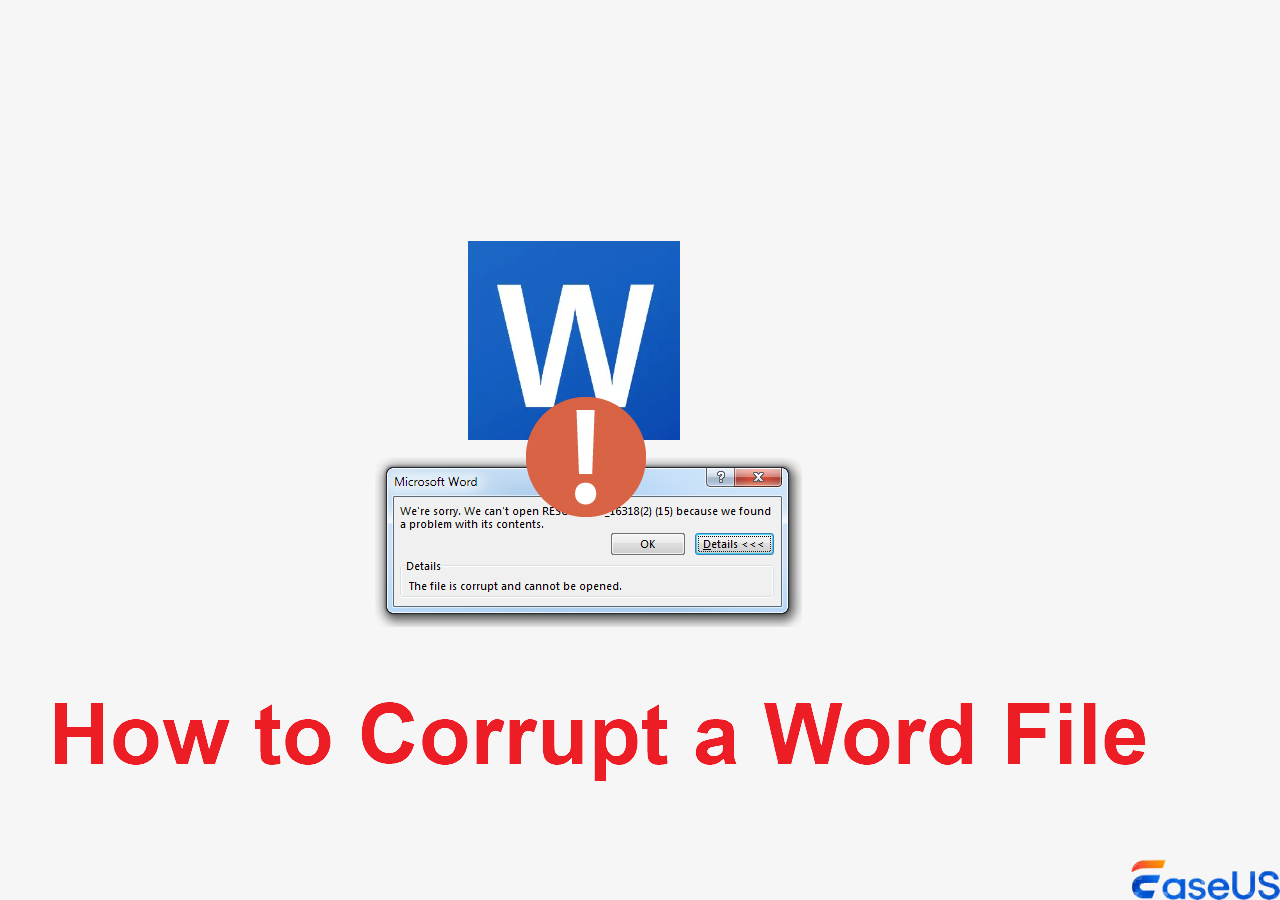 Hoe een Word-bestand te beschadigen [100% werkend]