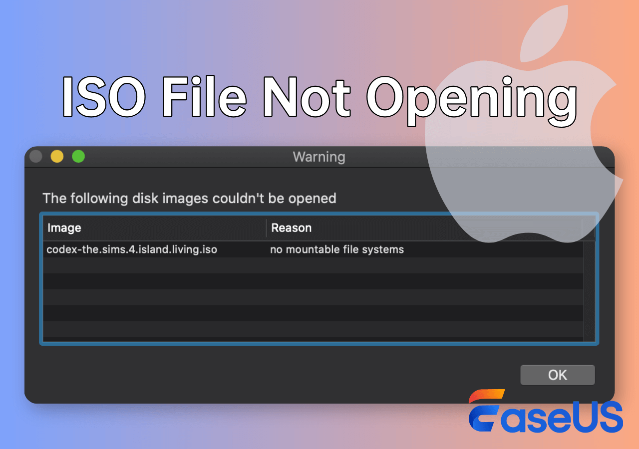 ISO 檔案無法在 Mac 上開啟（修復損壞的 ISO 檔案）