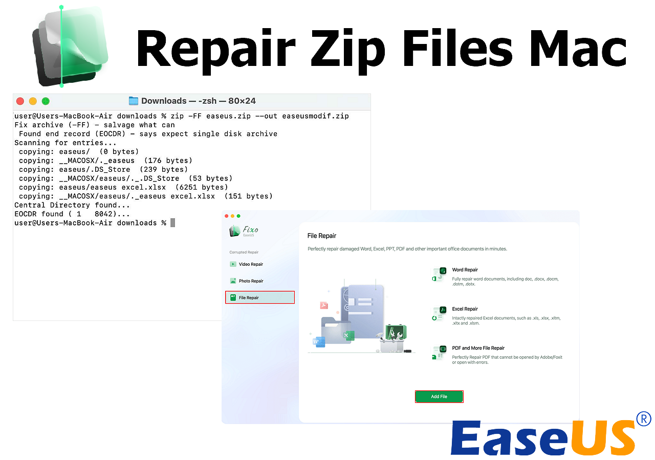 Mac에서 Zip 파일을 복구하는 방법-EaseUS