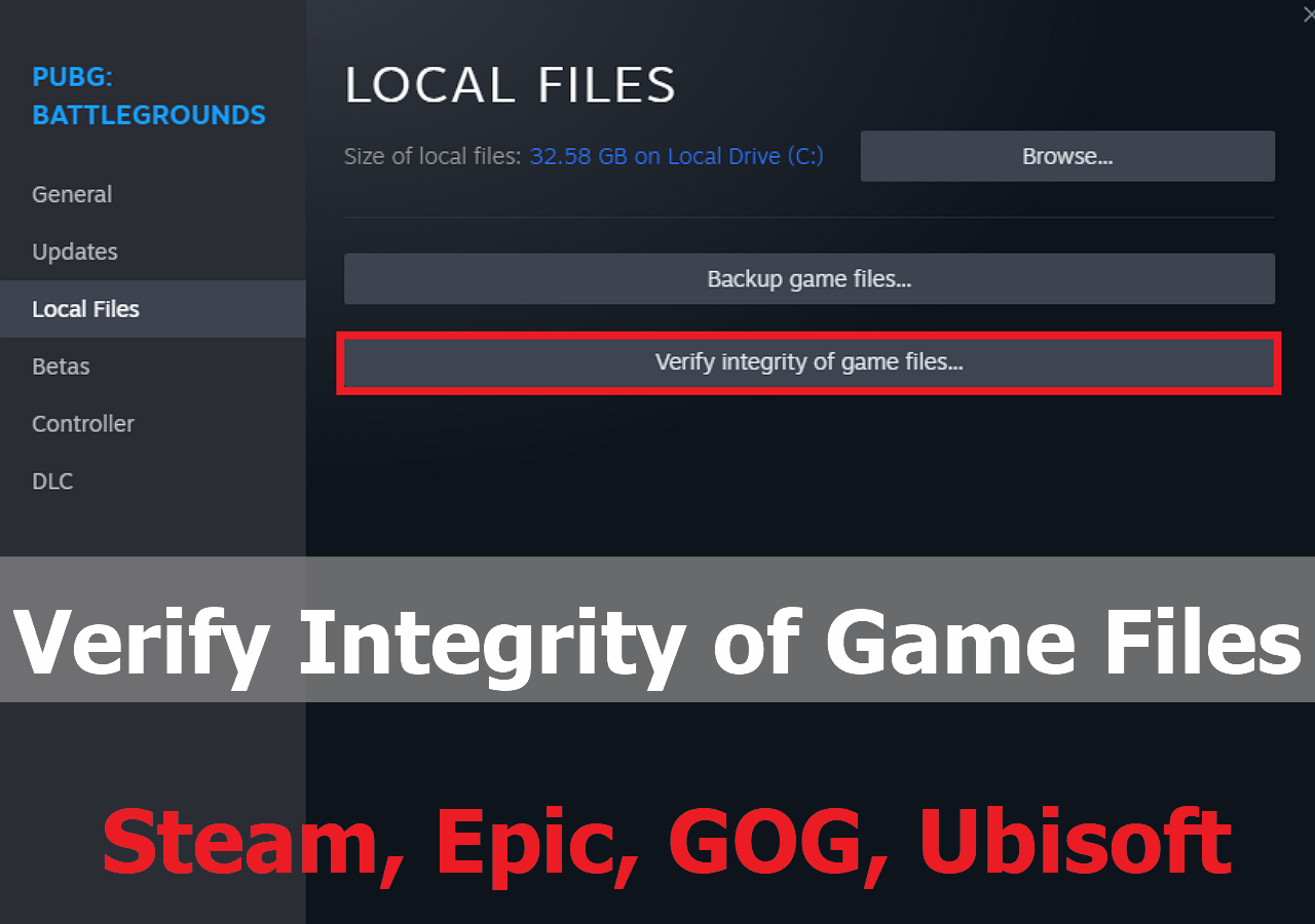 Vérifier l'intégrité des fichiers de jeu | Steam/Epic/GOG/Ubisoft⭐