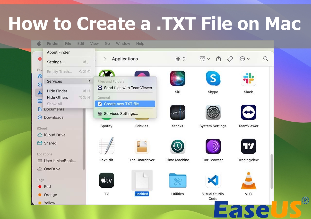 Erstellen einer TXT-Datei auf dem Mac | Best Guides - EaseUS