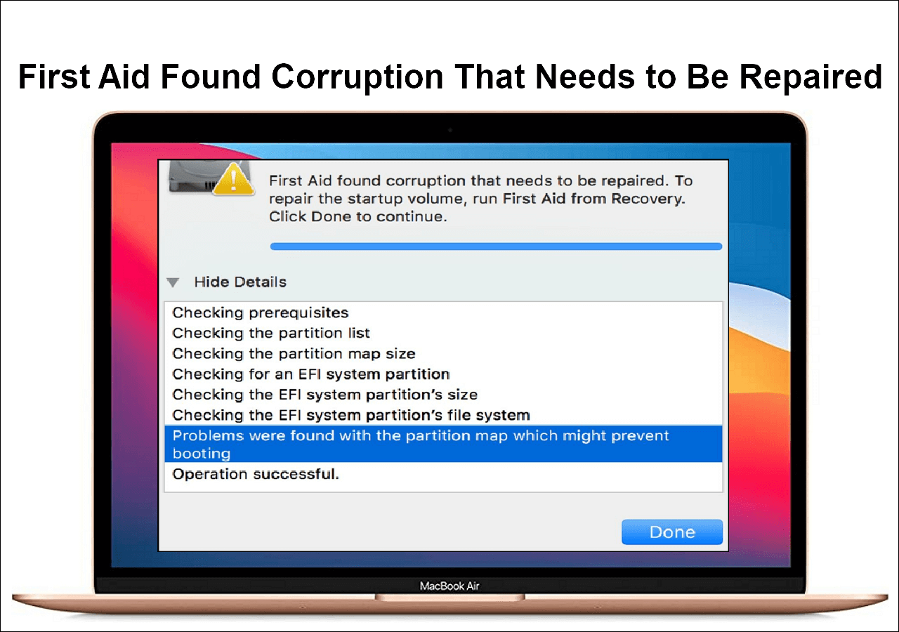 First Aid Found Corruption That Needs to Be Repaired [3 Fixes]
