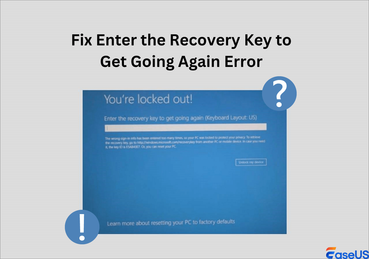 Solve Enter the Recovery Key to Get Going Again Error