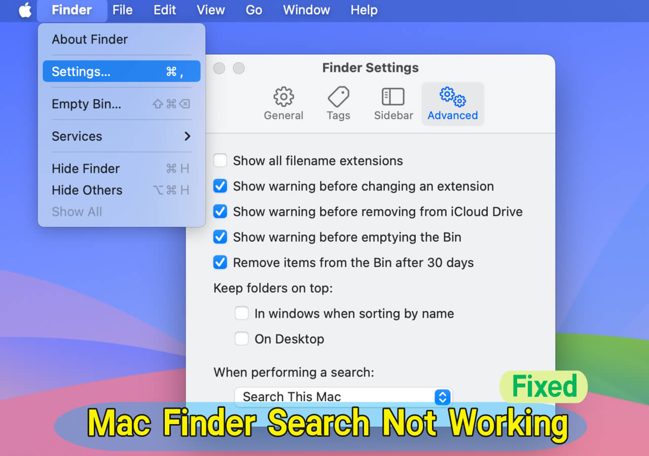 [Sloved] Mac Finder Suche funktioniert nicht - EaseUS