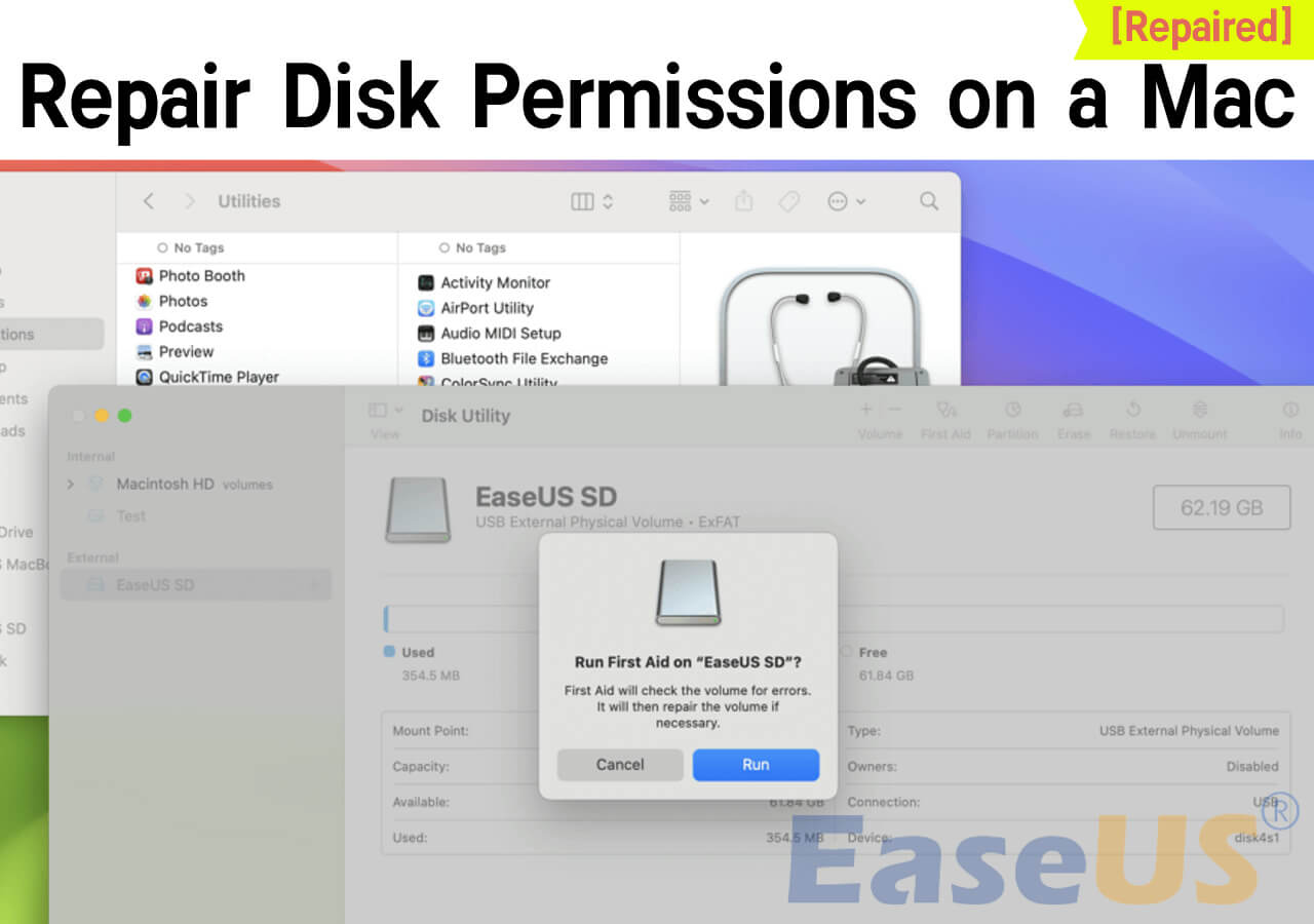 3 Wege zum Reparieren von Festplattenberechtigungen auf einem Mac - EaseUS