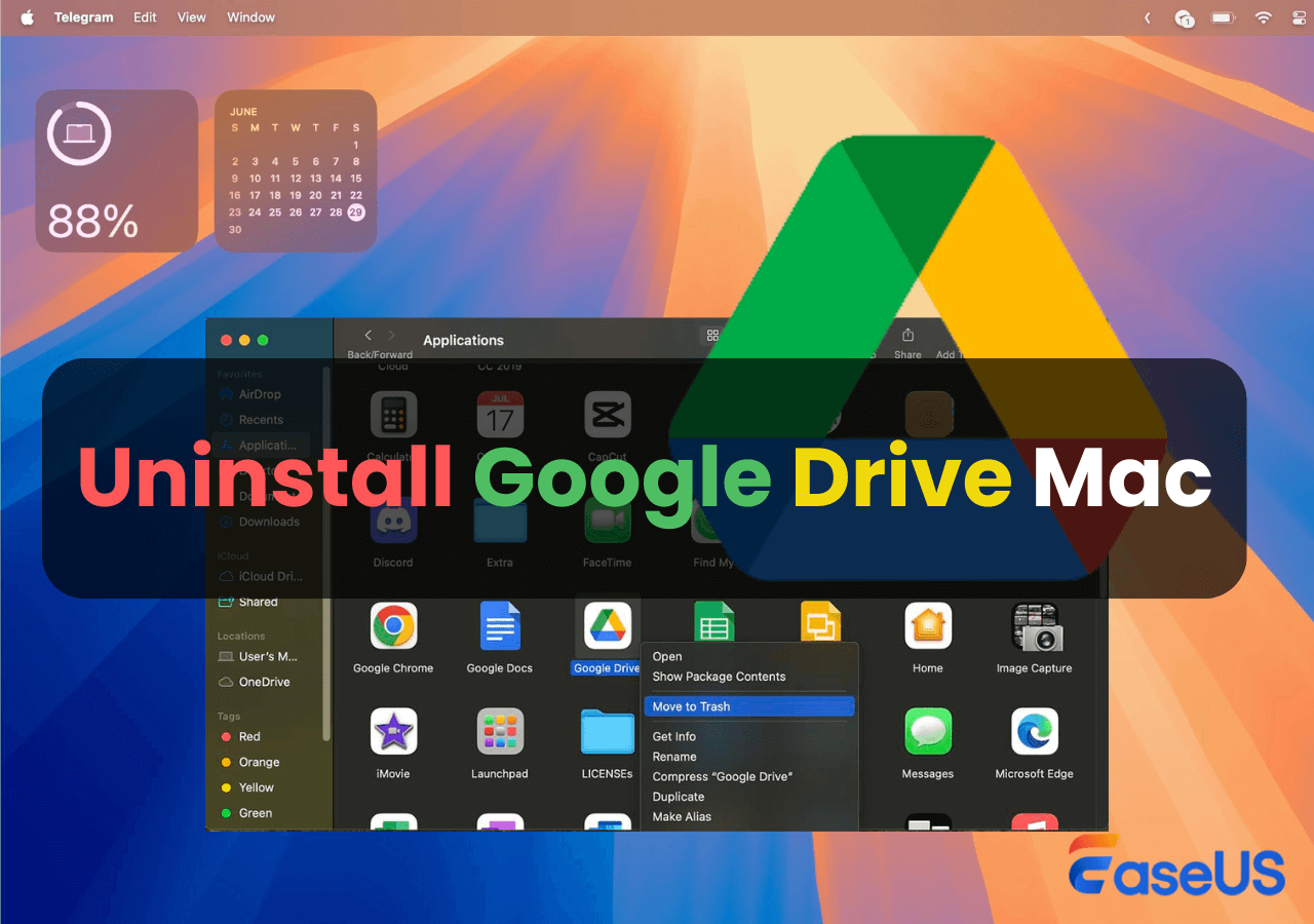 So deinstallieren Sie Google Drive auf Mac | Vollständig deinstallieren - EaseUS