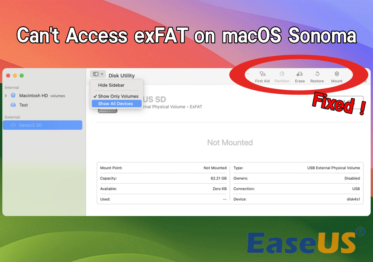[Solved] Can't Access exFAT on macOS Sonoma