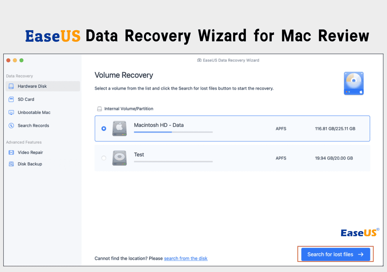 EaseUS Data Recovery Wizard for Mac Review [🏆Official]