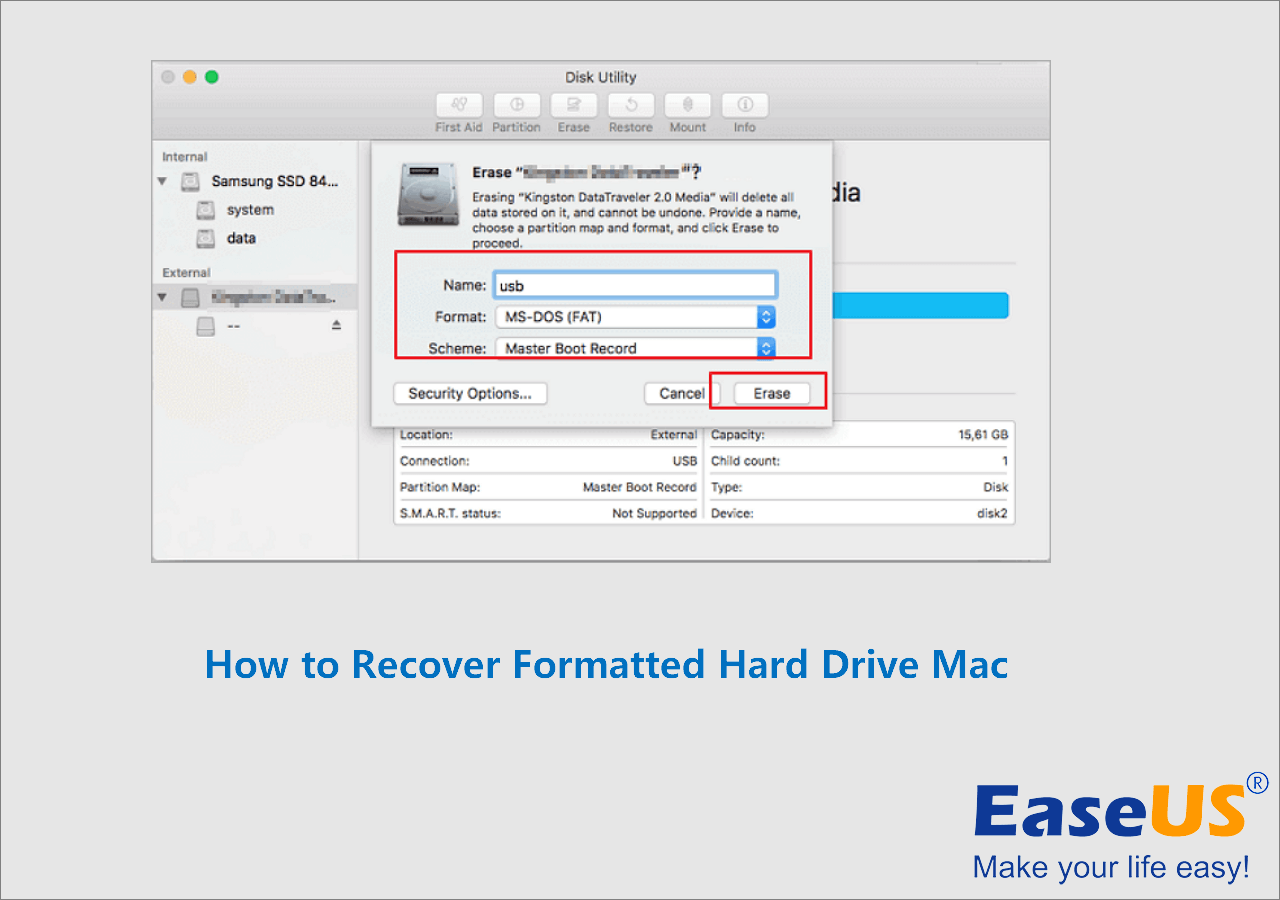 Recover Formatted Hard Drive Mac | Only 3 Steps - EaseUS