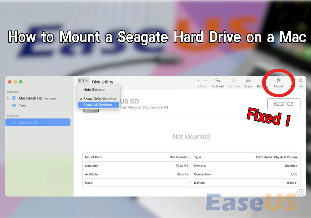 How to Mount a Seagate Hard Drive on a Mac [3 Ways]